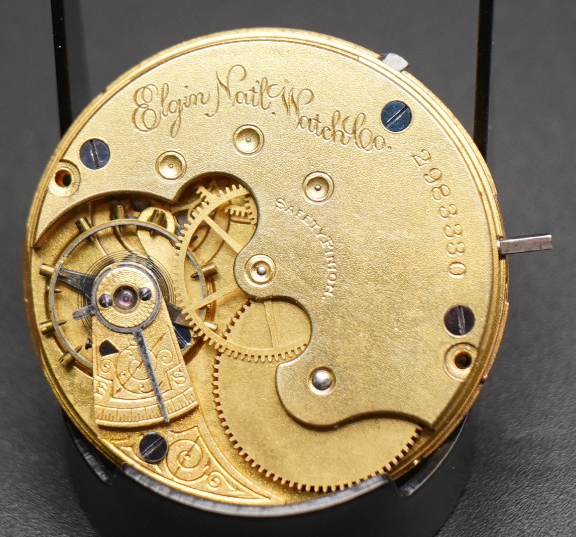 Vintage Elgin Pocket Watch Movement. Complete Not Running. Year 1888 ...