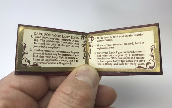 Vintage Lady Elgin Watch Observatory Certificate. Boo… - Gem
