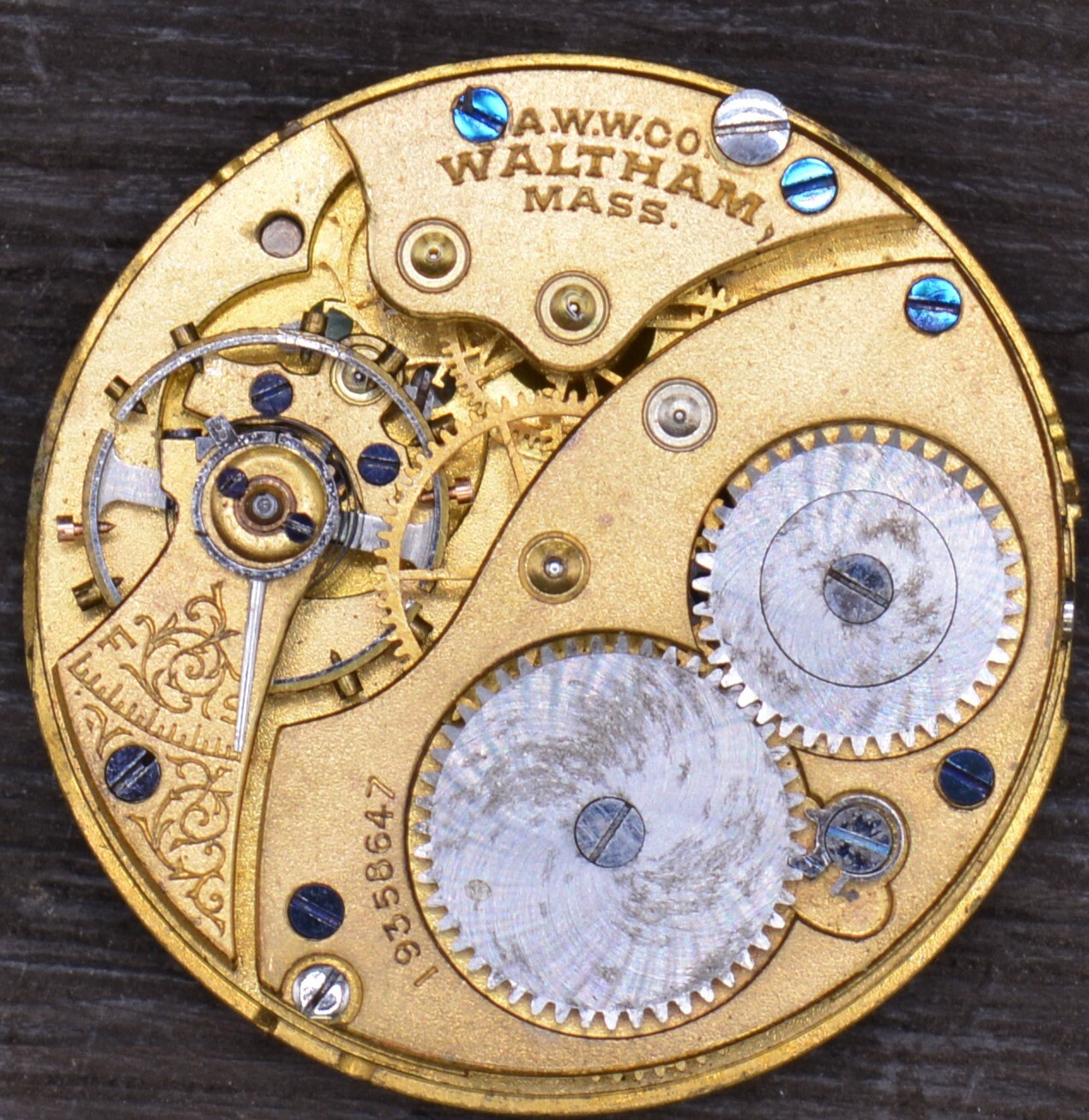 Vintage Waltham Pocket Watch Movement, Complete but Not Running ...