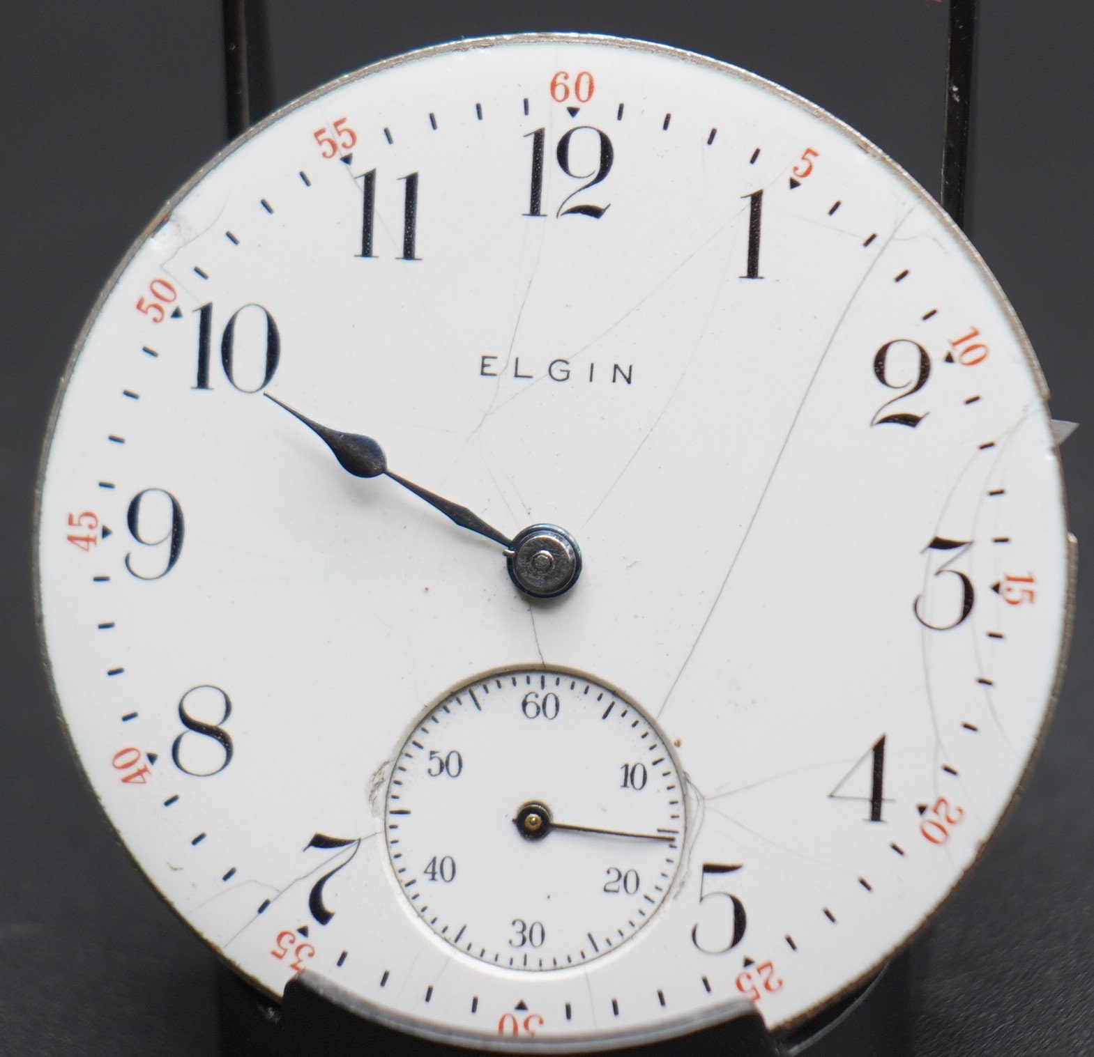 Vintage Elgin Pocket Watch Movement. Complete Not Running. Year 1909 ...