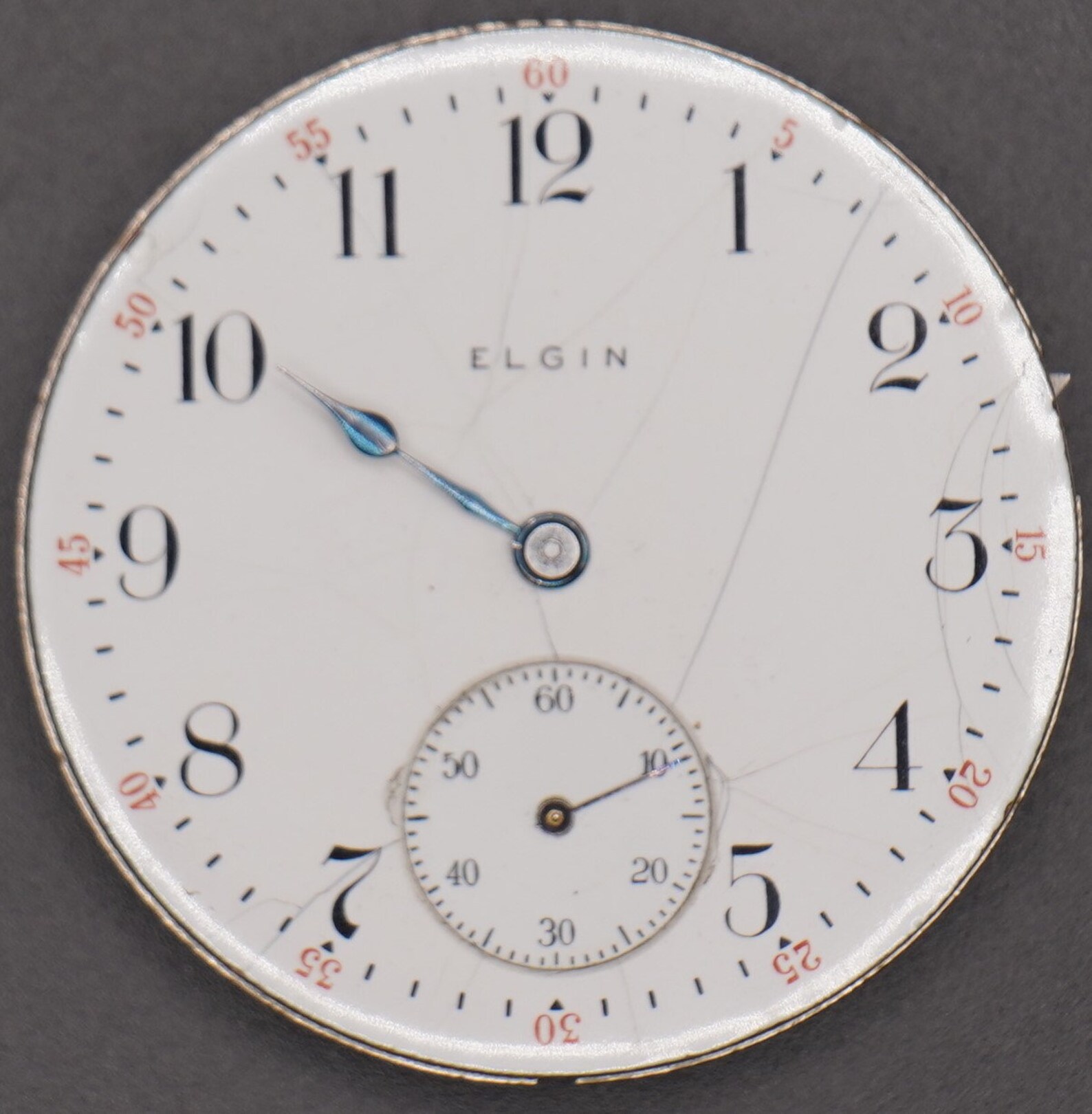 Vintage Elgin Pocket Watch Movement. Complete Not Running. Year 1909 ...