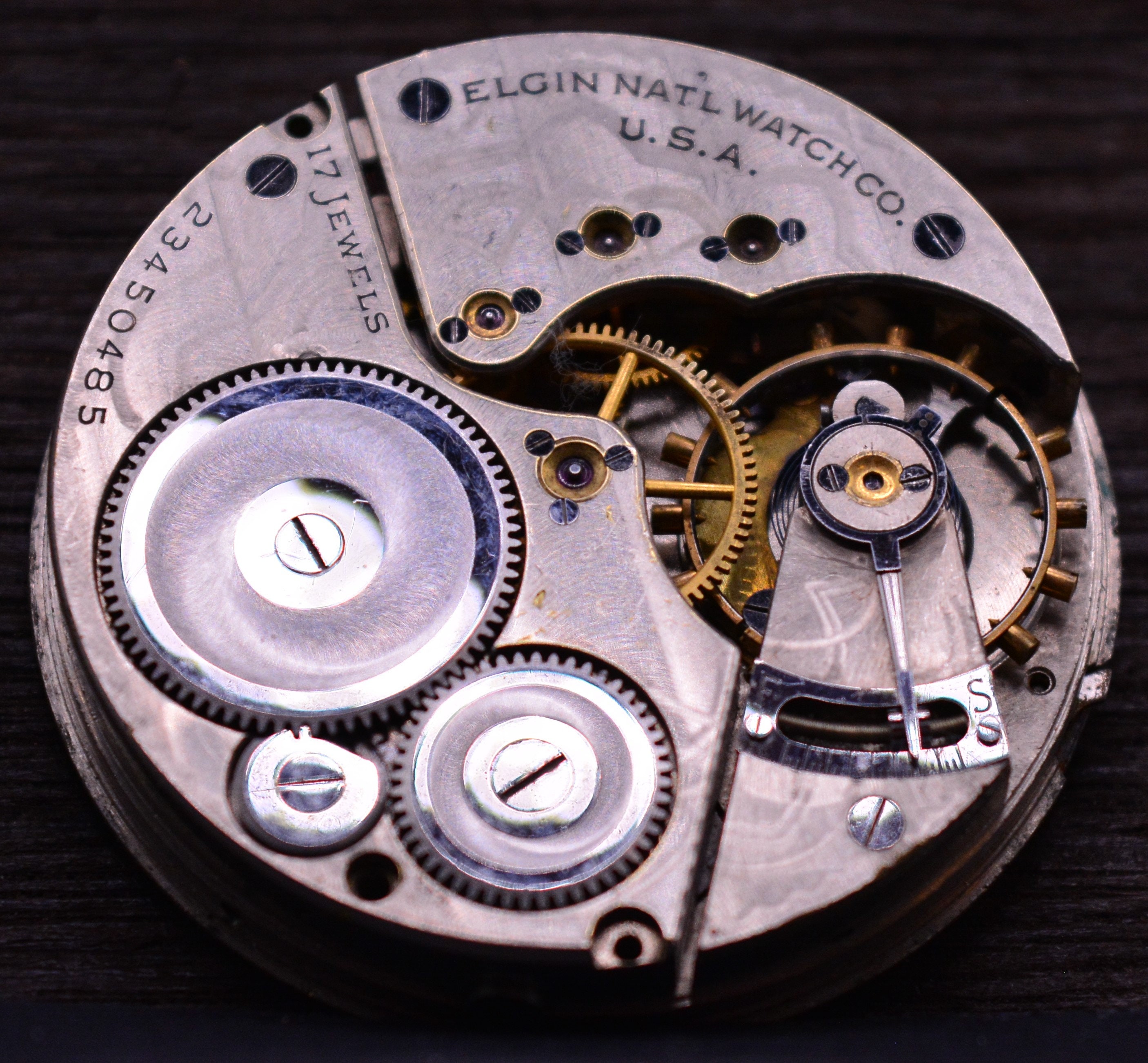 Vintage Elgin Pocket Watch Movement Complete Not Running. - Etsy