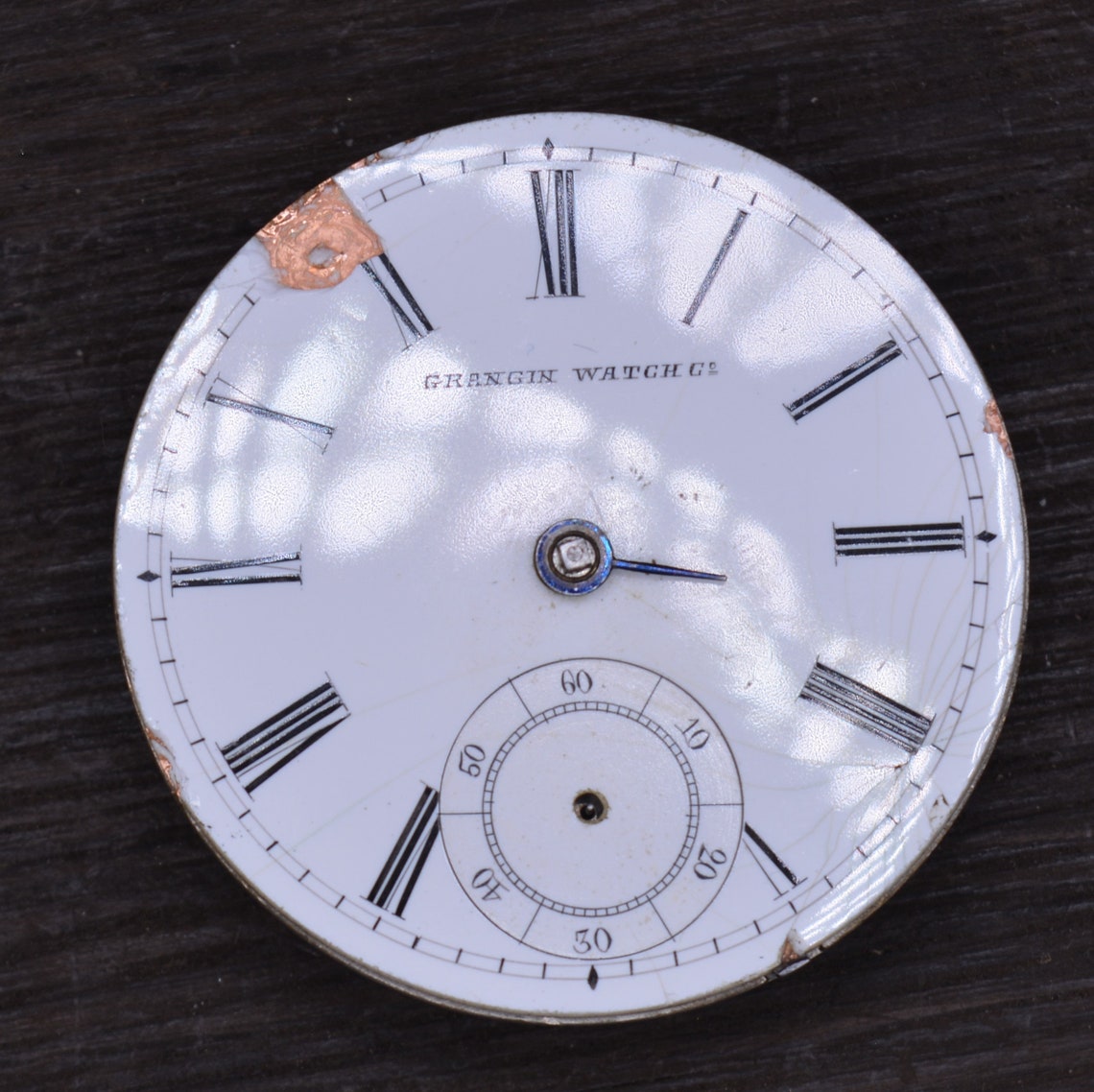 Vintage Grangin Pocket Watch Movement Complete Not Running. - Etsy