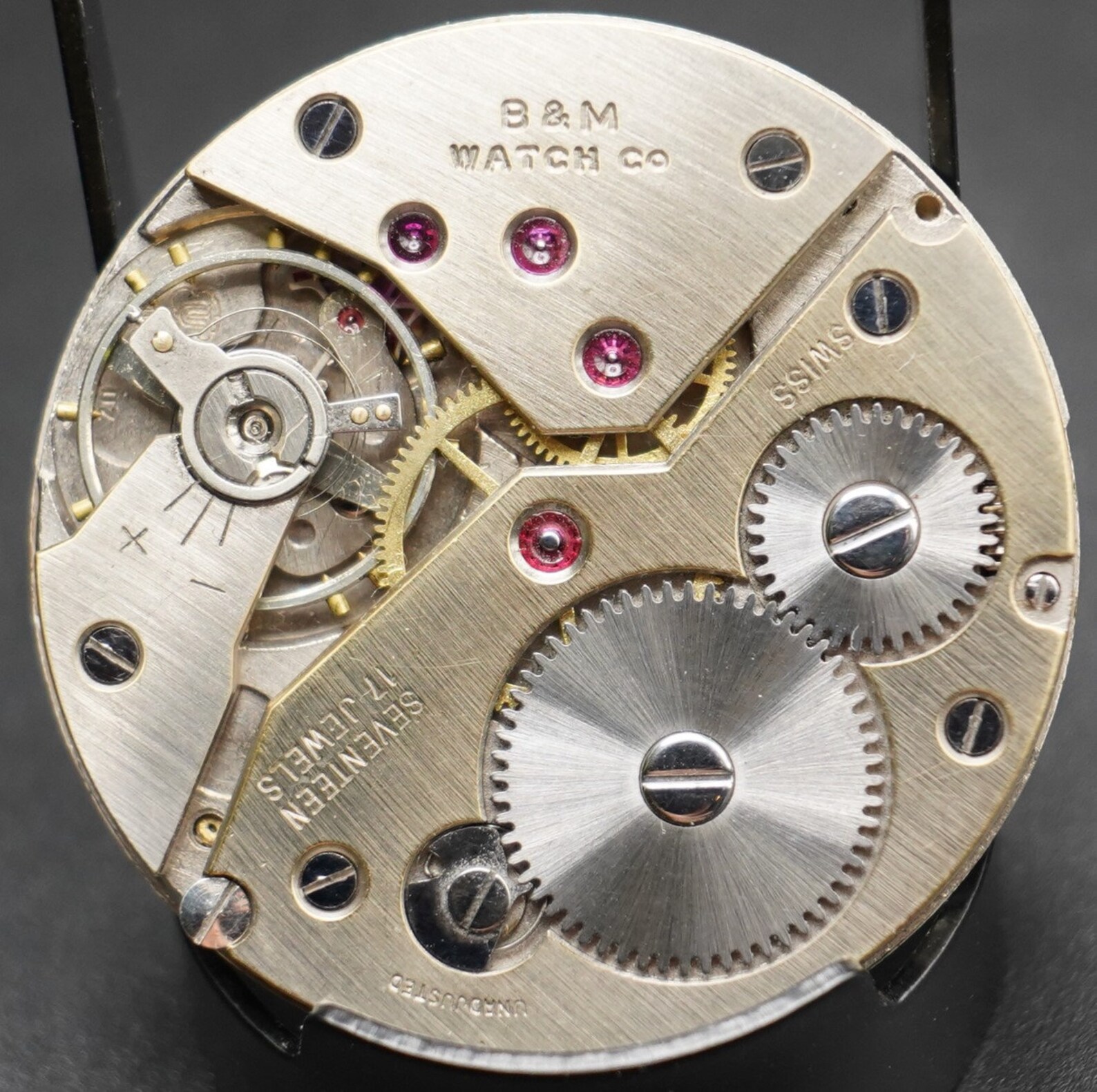 Vintage rona/b&m Watch Movement. Complete Not Running. Swiss Made. 17 ...