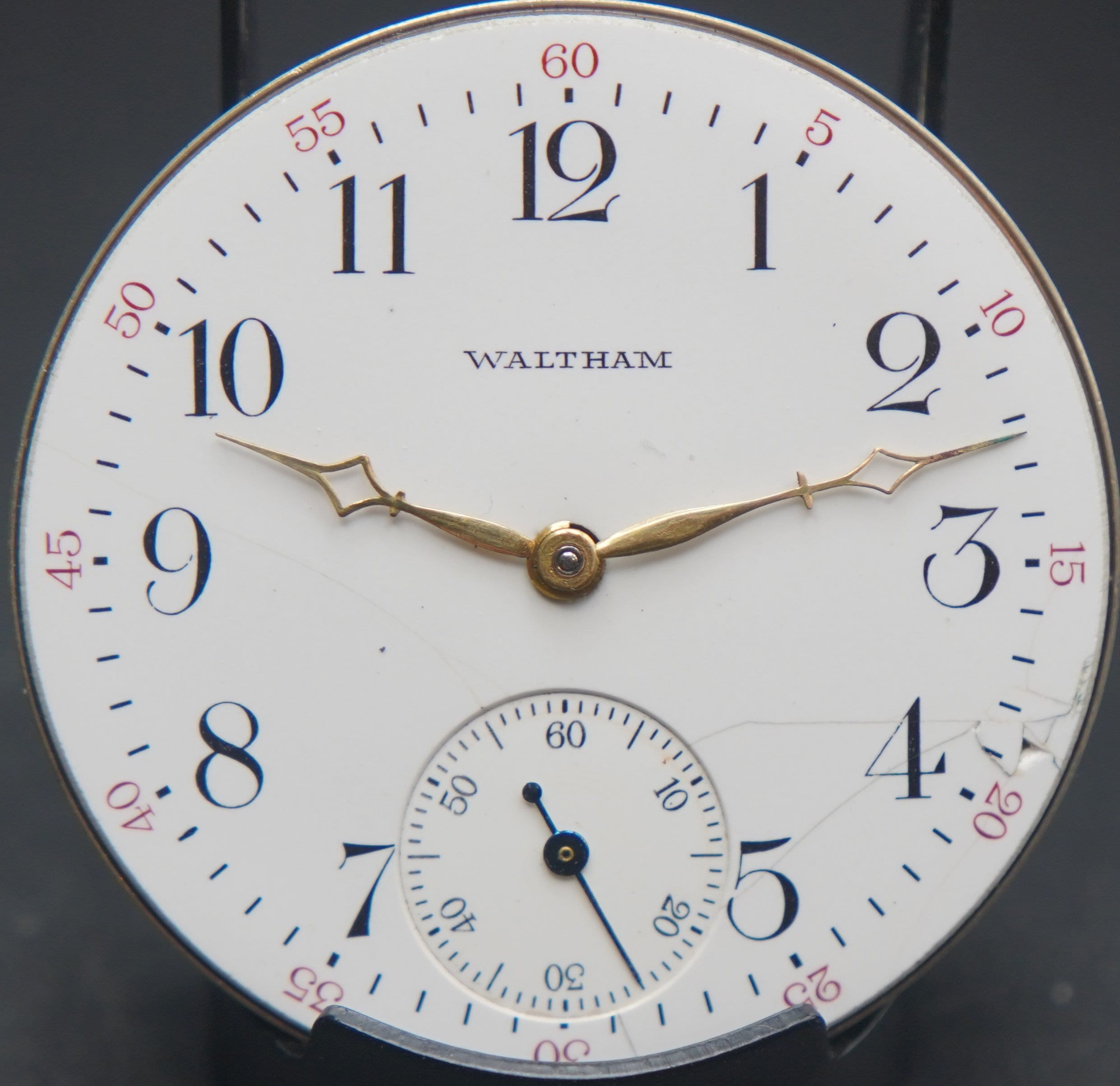 Vintage Waltham Movement. Complete, Not Running. Year 1912, Size 16, 17 ...