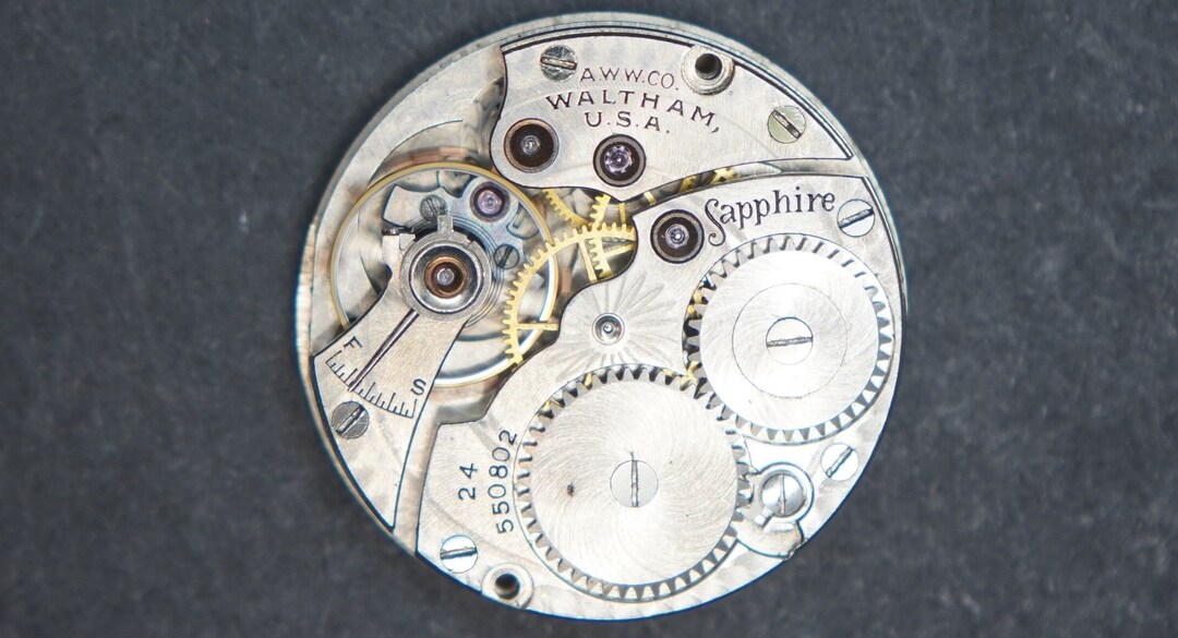 Vintage Waltham Watch Movement. Complete, Not Running. Yr 1923, Size 6/ ...