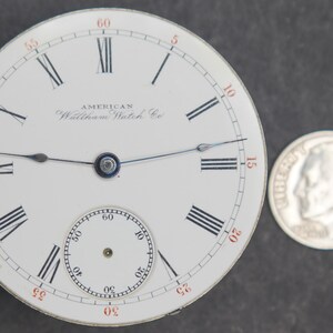 Vintage Waltham Watch Movement. Complete, Not Running. Yr 1896, Size 18 ...