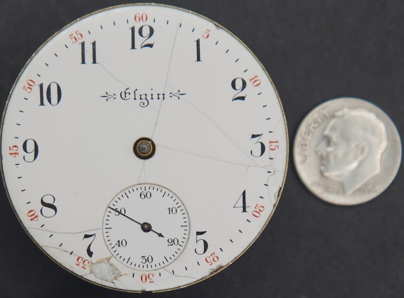 Vintage Elgin Watch Movement. Complete, Not Running. Year 1905, Size 18 ...
