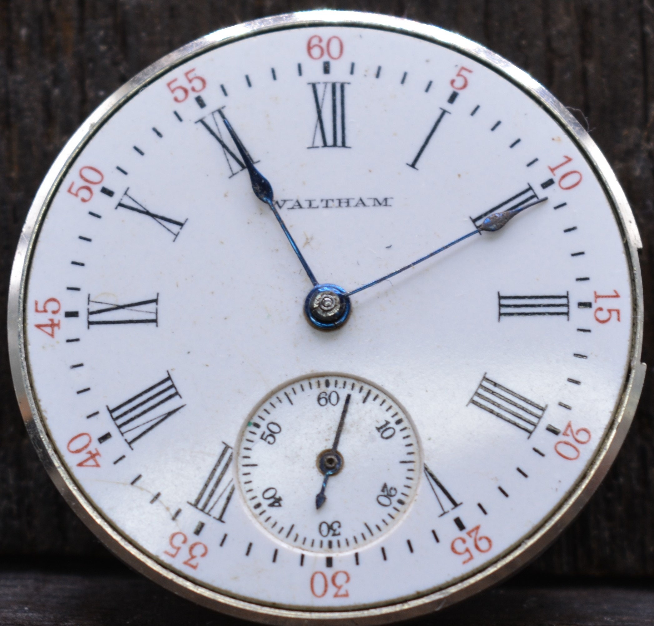 Vintage Waltham Pocket Watch Movement, Complete but Not Running ...
