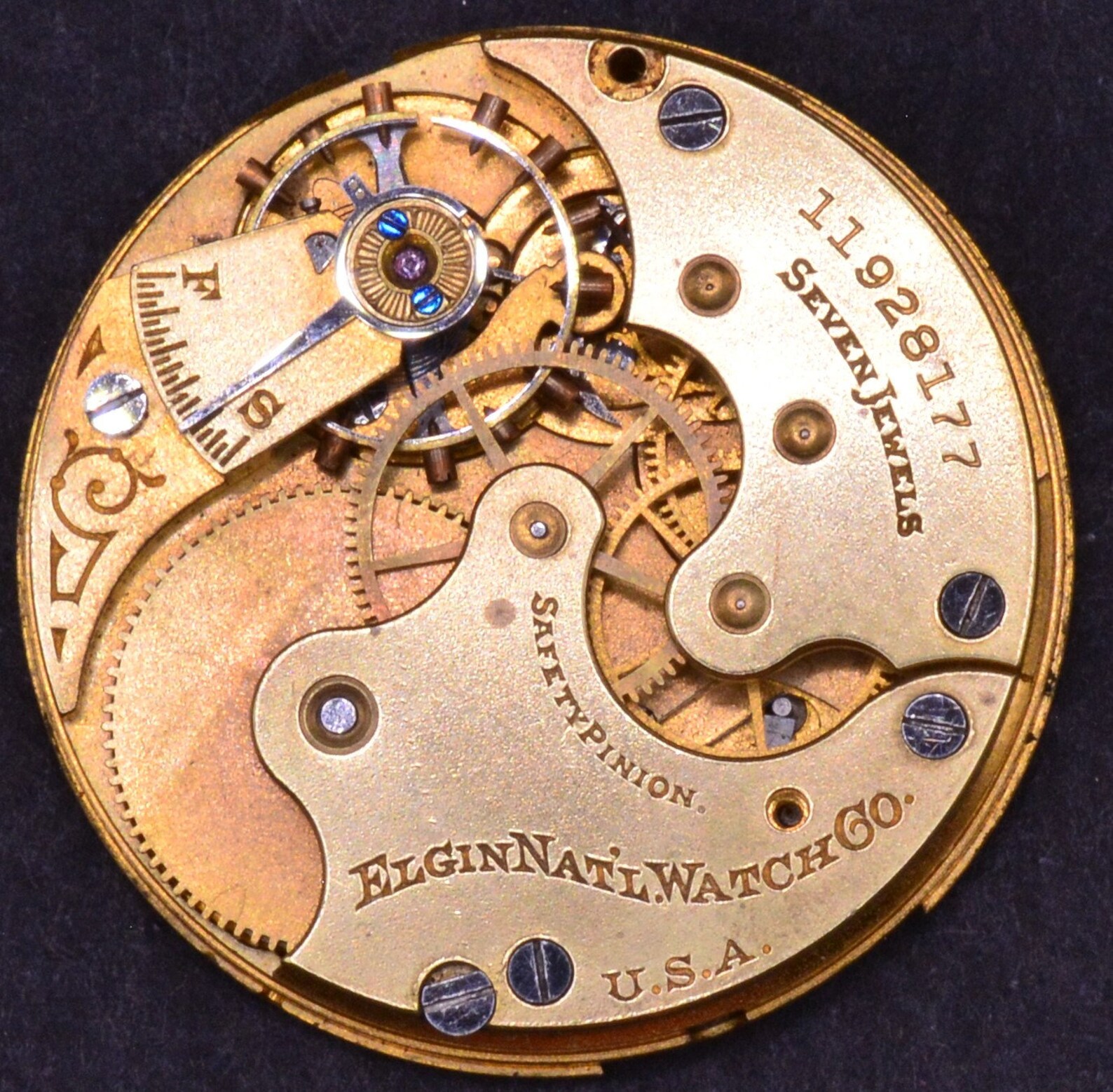 Vintage Elgin Pocket Watch Movement. Complete, Not Running. Made in ...