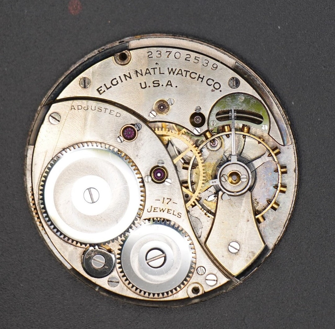 Vintage Elgin Watch Movement. Complete, Not Running. Year 1921, Size 12 ...