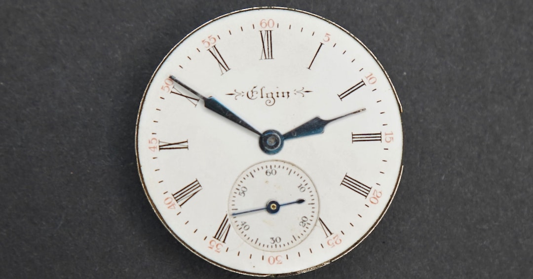 Vintage Elgin Movement. Complete, Not Running. Year 1904, Size 0, 7 ...