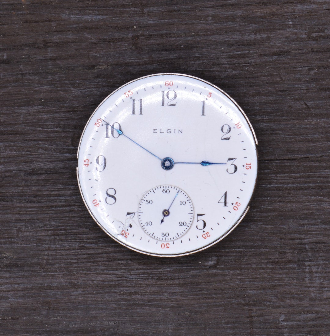 Vintage Elgin Pocket Watch Movement, Complete but Not Running ...