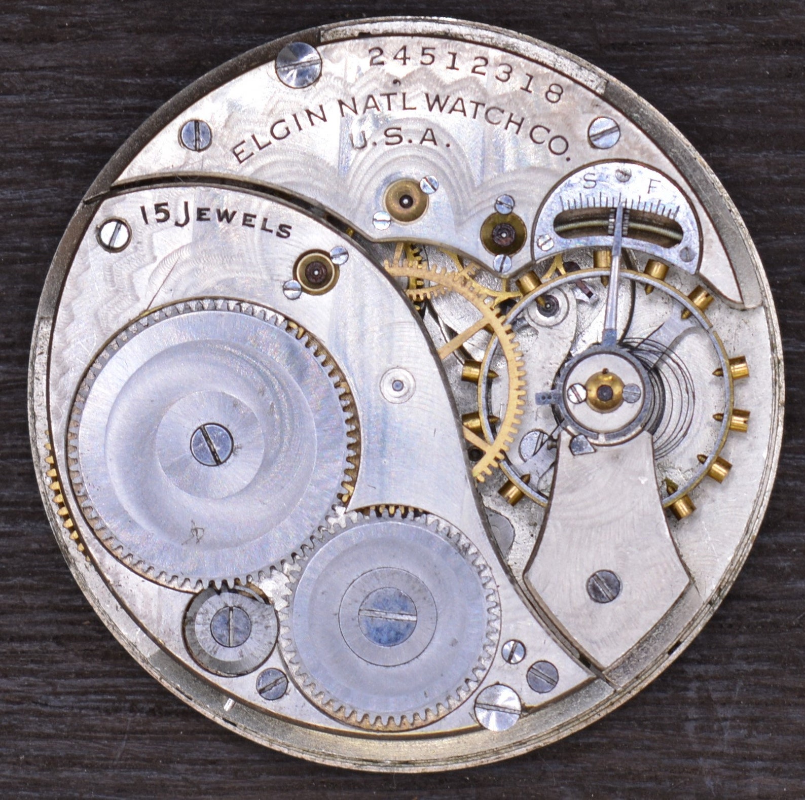 Vintage Elgin Pocket Watch Movement, Complete but Not Running ...