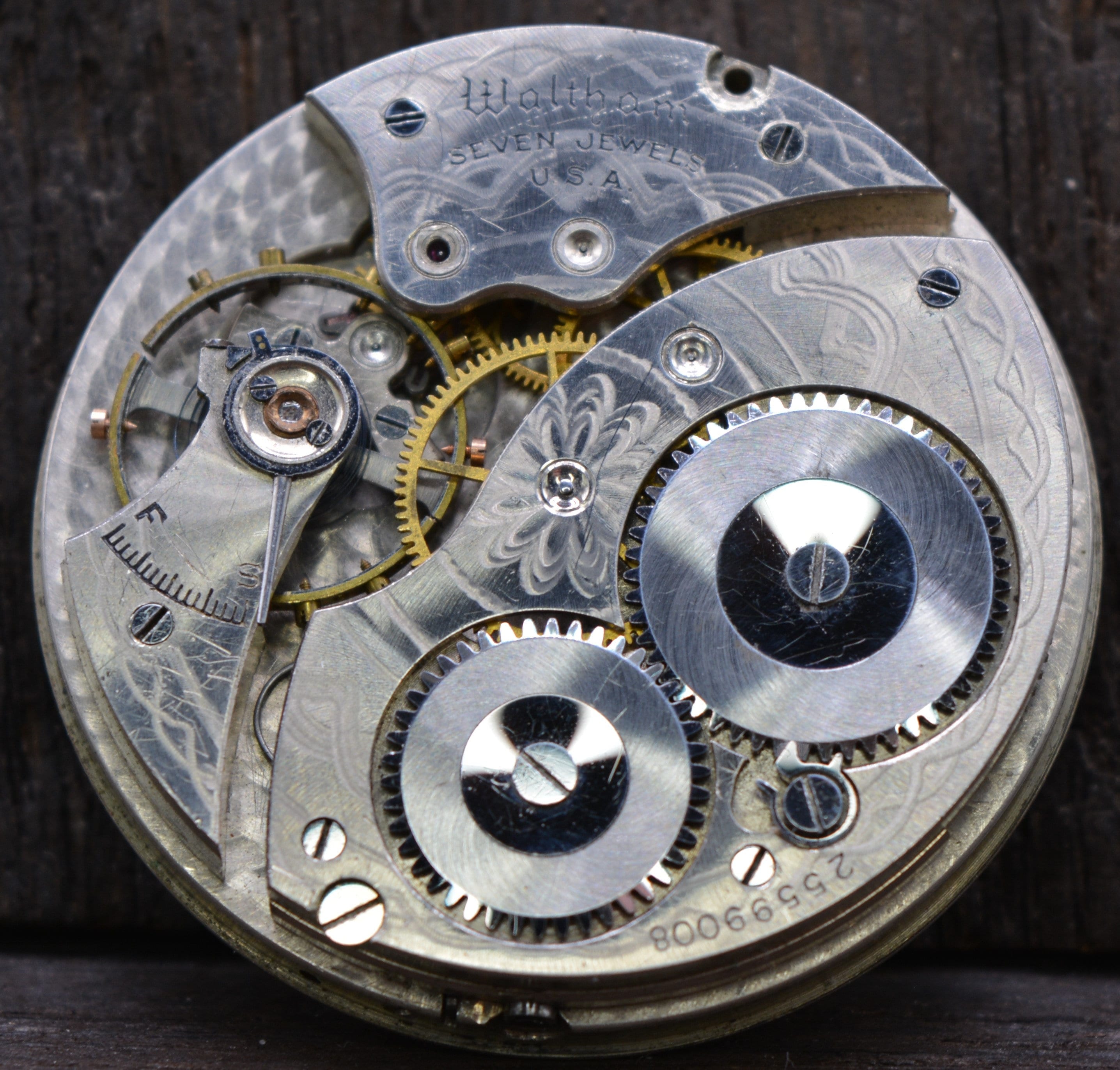 Vintage Waltham Pocket Watch Movement, Complete but Not Running ...