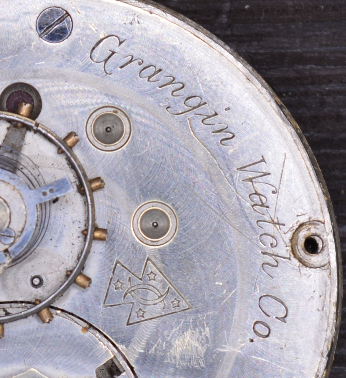 Vintage Grangin Pocket Watch Movement, Complete, Not Running ...