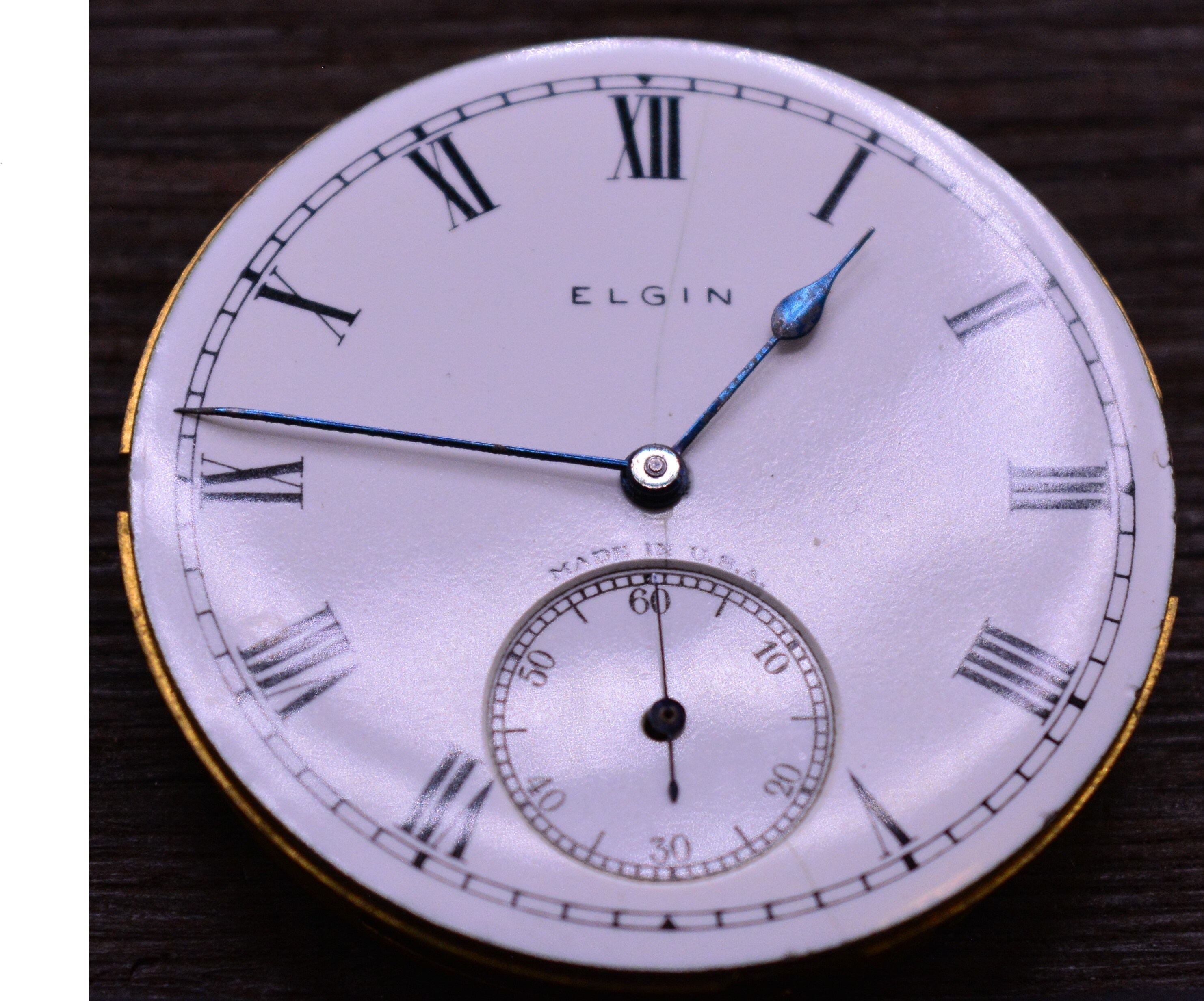 Vintage Elgin Pocket Watch Movement Complete Not Running. - Etsy