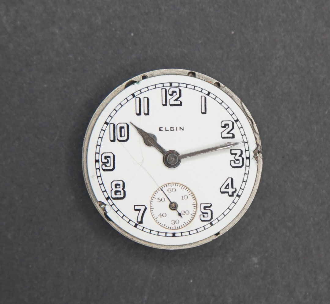 Vintage Elgin Pocket Watch Movement. Complete and Ticking Good Staff ...