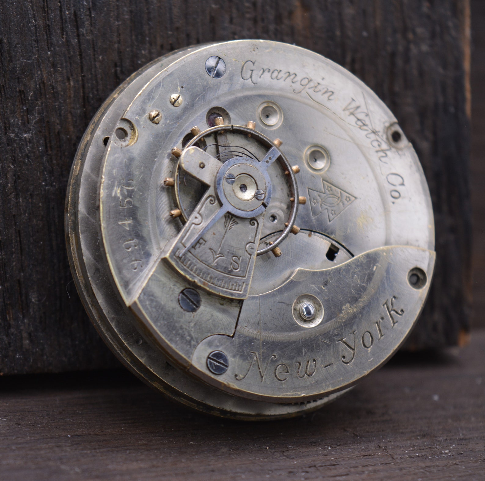 Vintage Grangin Pocket Watch Movement, Complete, Not Running ...
