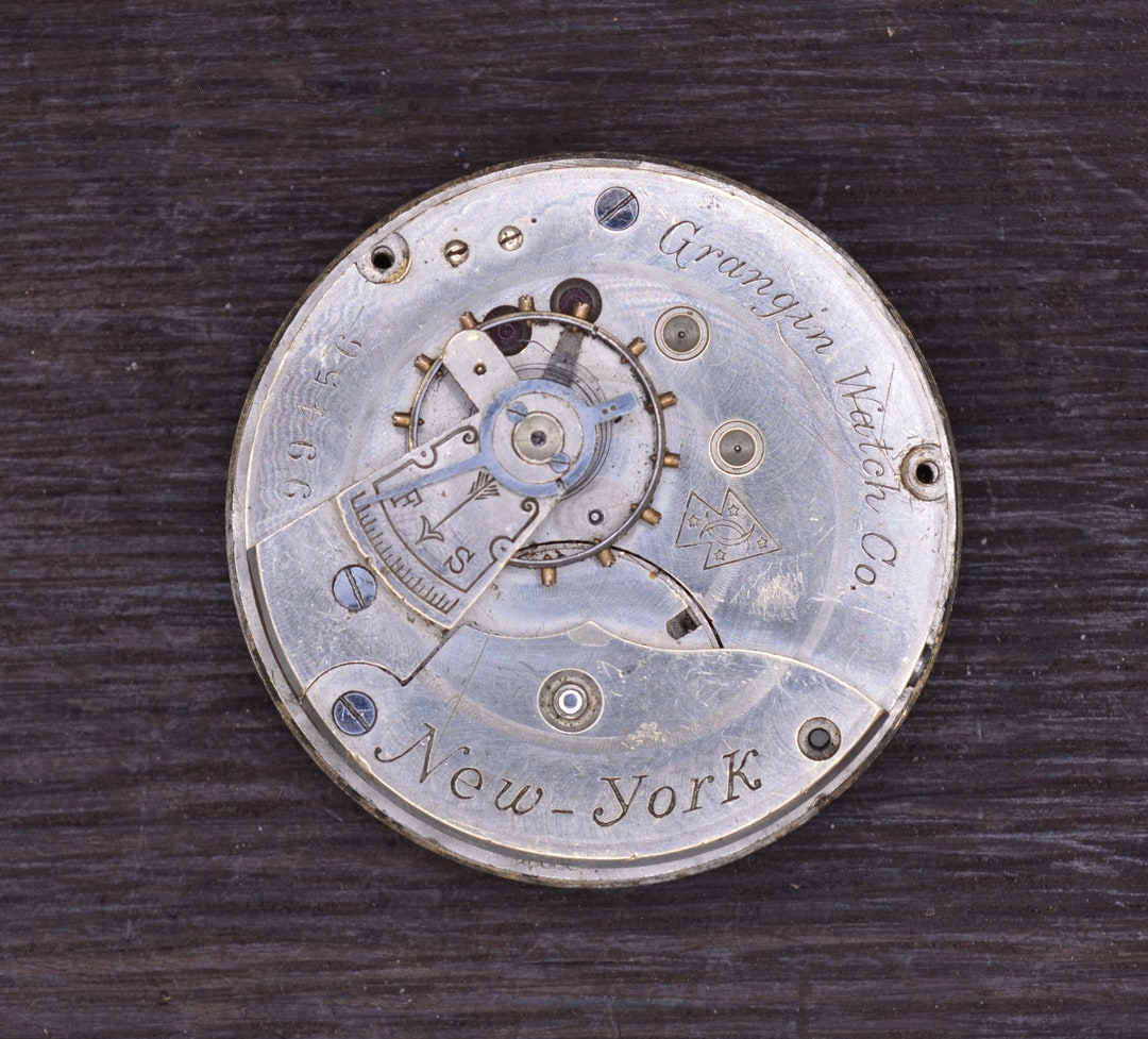 Vintage Grangin Pocket Watch Movement, Complete, Not Running ...