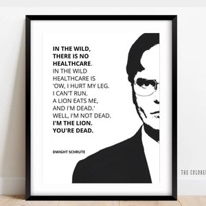 The Office TV Show Quotes Print Set: Michael Scott, Dwight Schrute ...