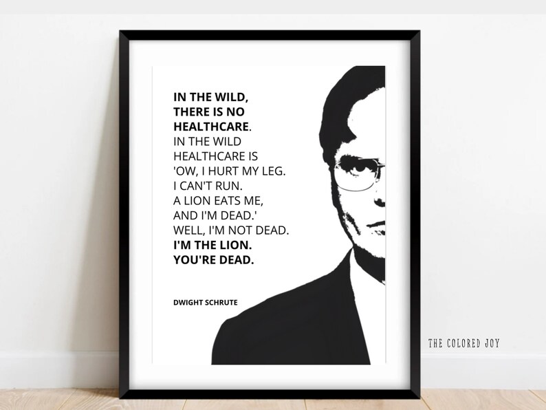 The Office TV Show Quotes Print Set: Michael Scott, Dwight Schrute ...