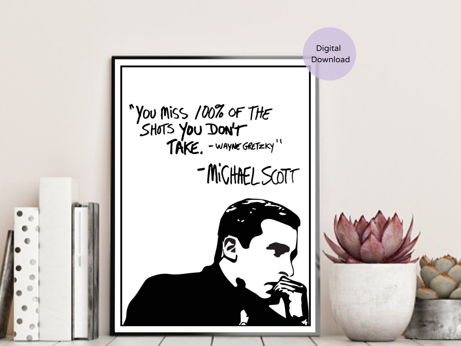 Michael Scott Wayne Gretzky Quote Poster / the Office TV Show | Etsy