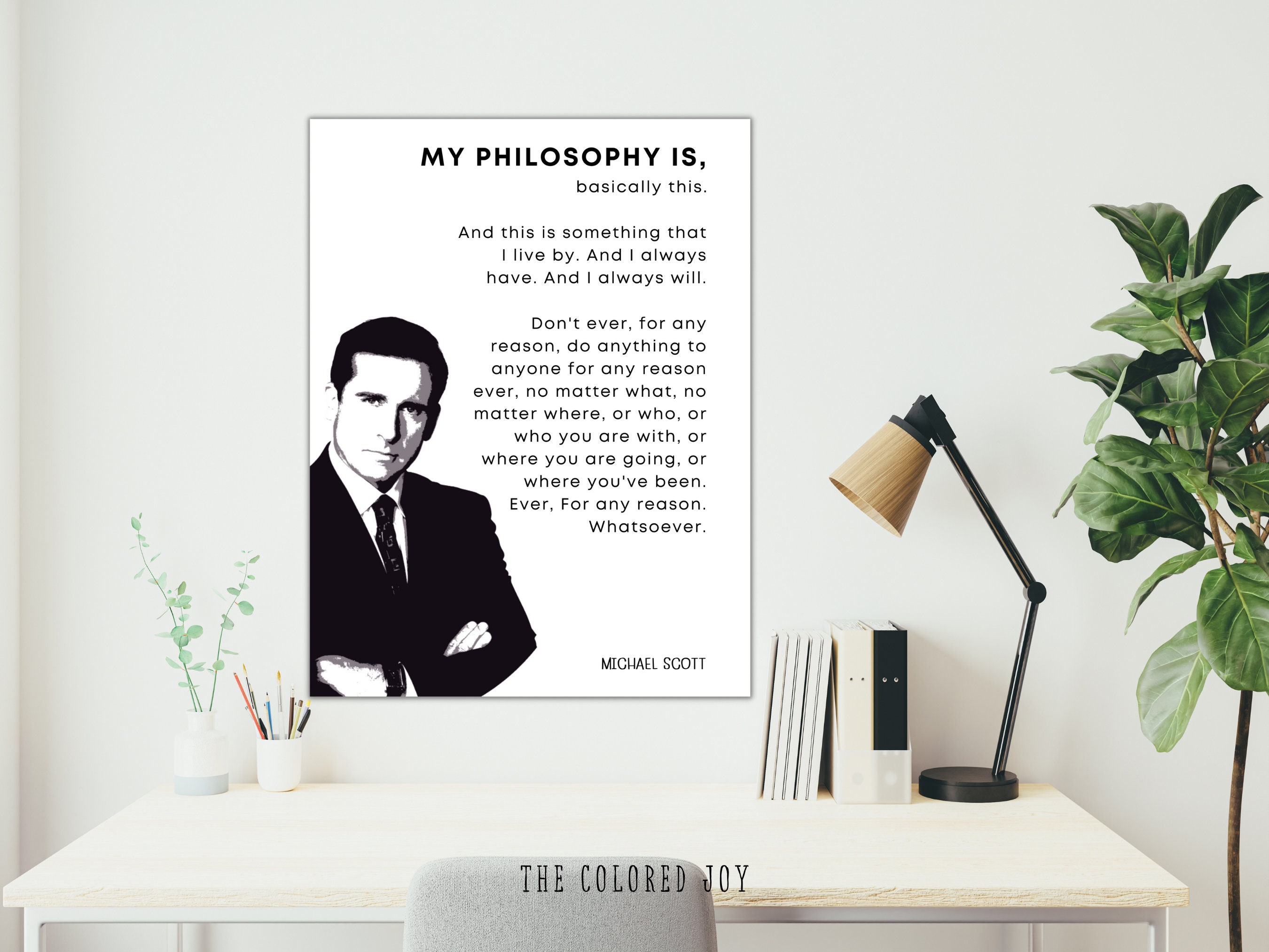 Michael Scott Philosophy Quote Poster - the Office TV Show (digital ...