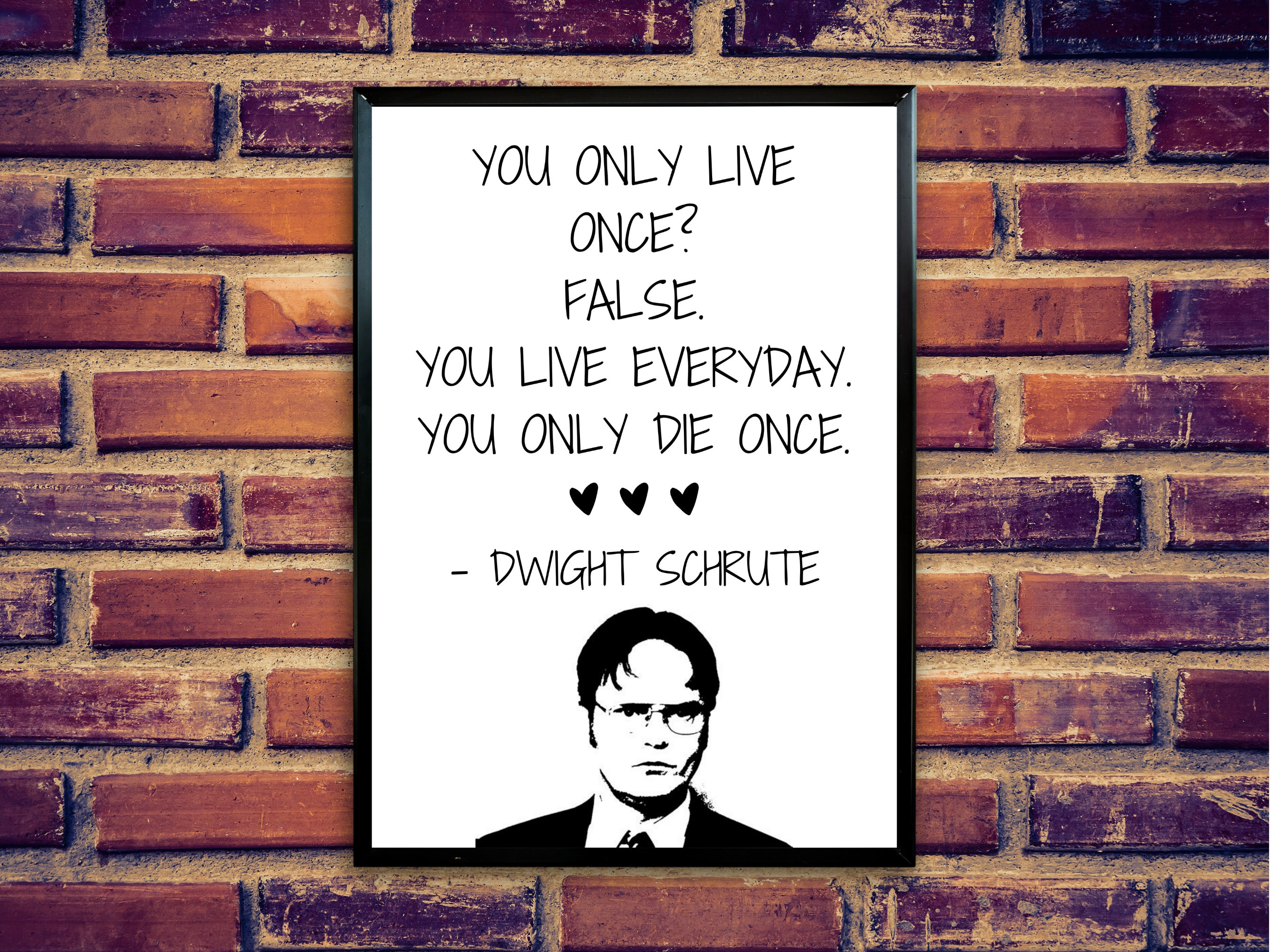 Dwight Schrute Quote Print The Office Tv Show Art Digital Download
