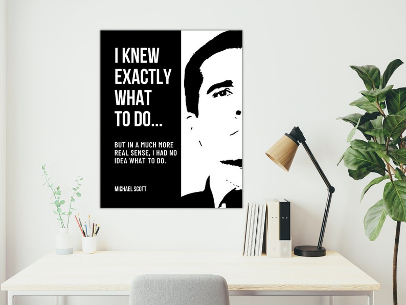 I Knew Exactly What to Do Michael Scott Quote the Office - Etsy
