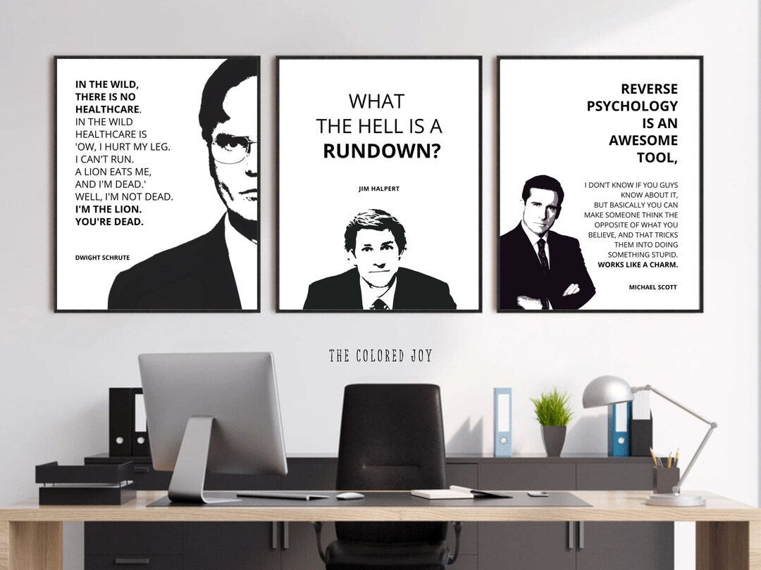 The Office TV Show Quotes Print Set, the Office Posters, Funny Gift for ...