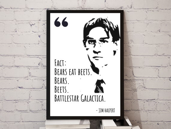 Jim Halpert Quote Bears Beets Battlestar Galactica / the - Etsy