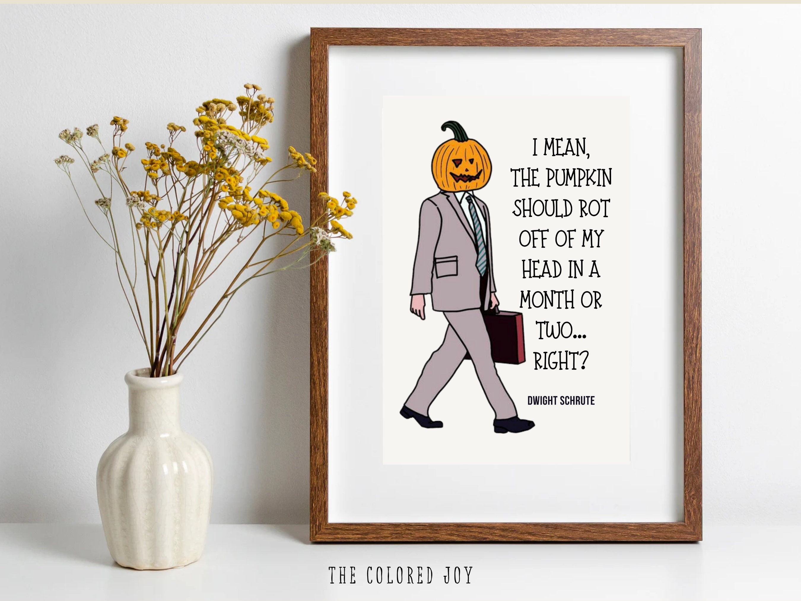 Dwight Schrute Pumpkin Head Print: the Office TV Show (digital Download ...