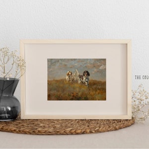 Dog and Landscape Painting PRINTABLE Rustic Fall Decor Print - Etsy