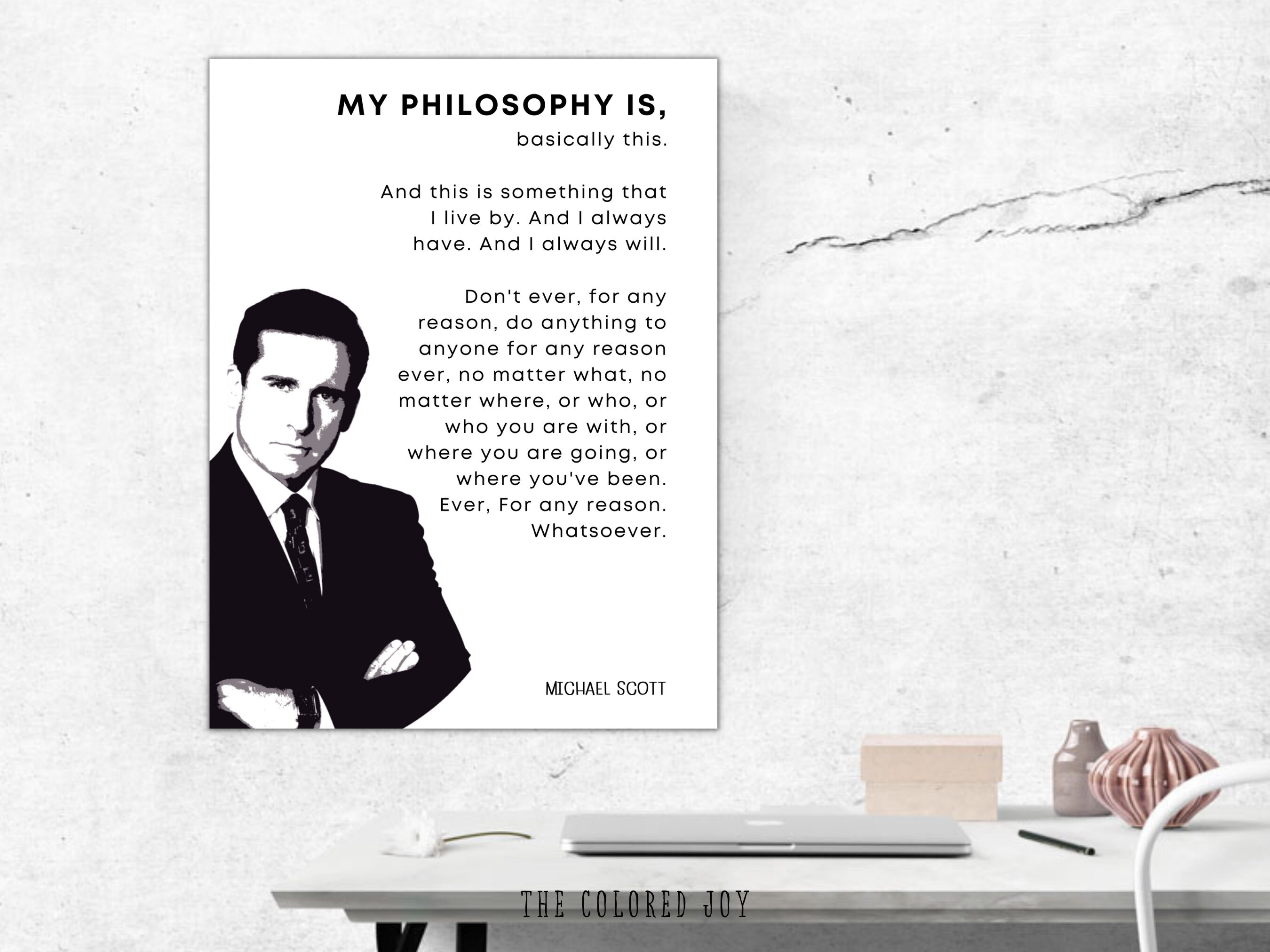 Michael Scott Philosophy Quote Poster - the Office TV Show (digital ...