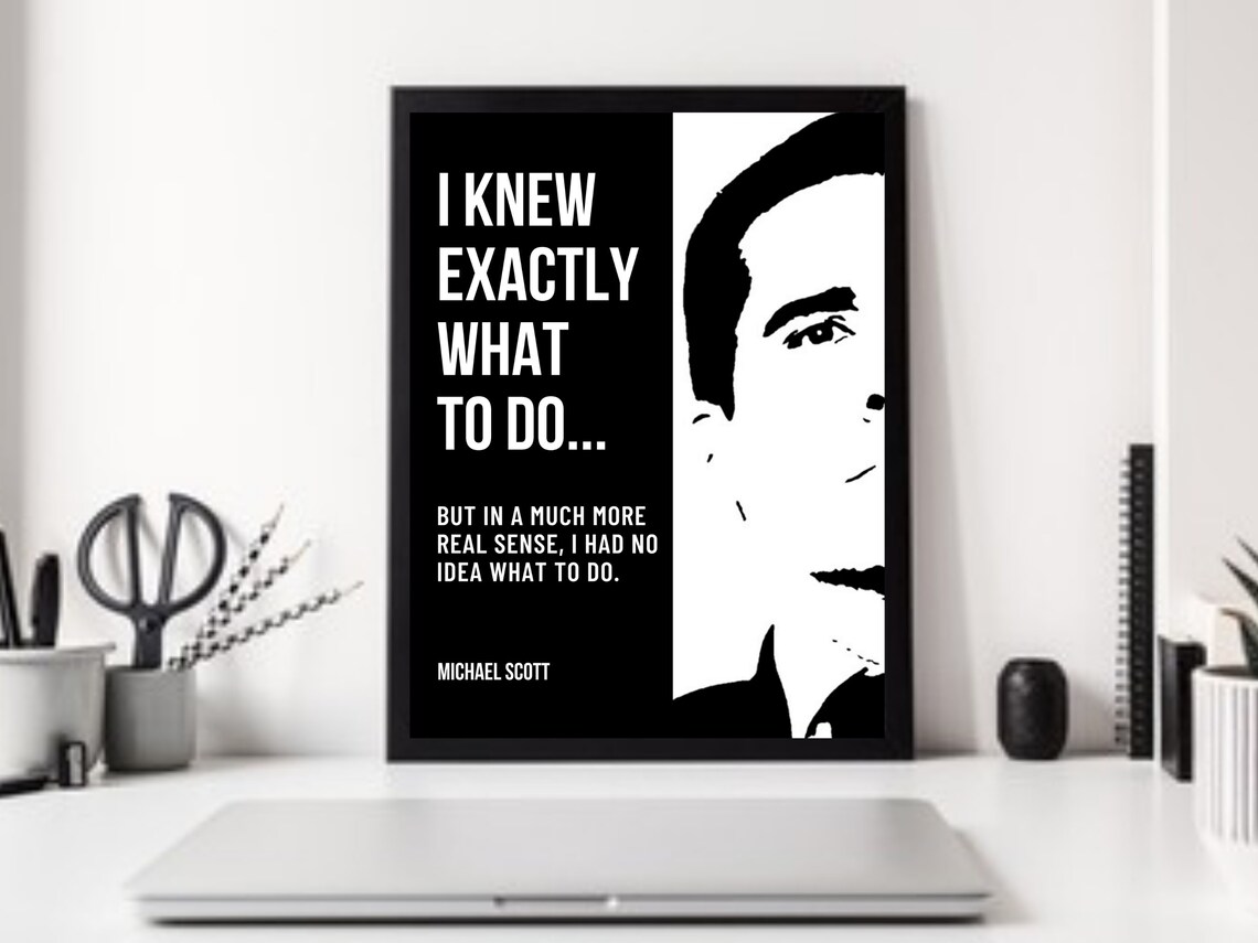 I Knew Exactly What to Do Michael Scott Quote the Office - Etsy