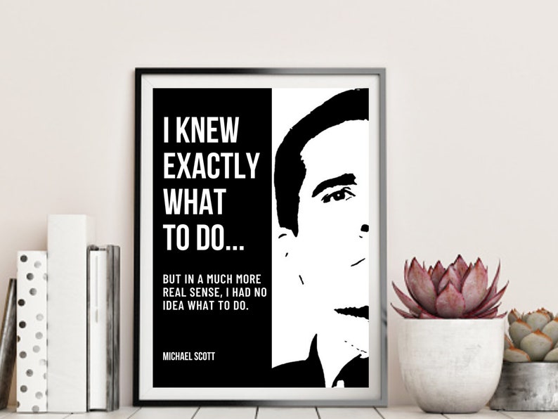 I Knew Exactly What to Do Michael Scott Quote the Office - Etsy