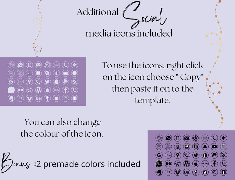 Purple Watercolor Business Card Template: Modern Trendy Design (digital ...