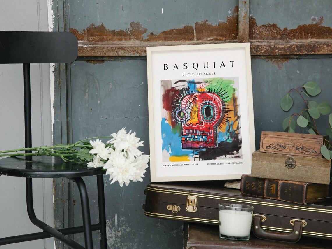 Untitled Skull : Jean-michel Basquiat Poster Basquiat Poster - Etsy