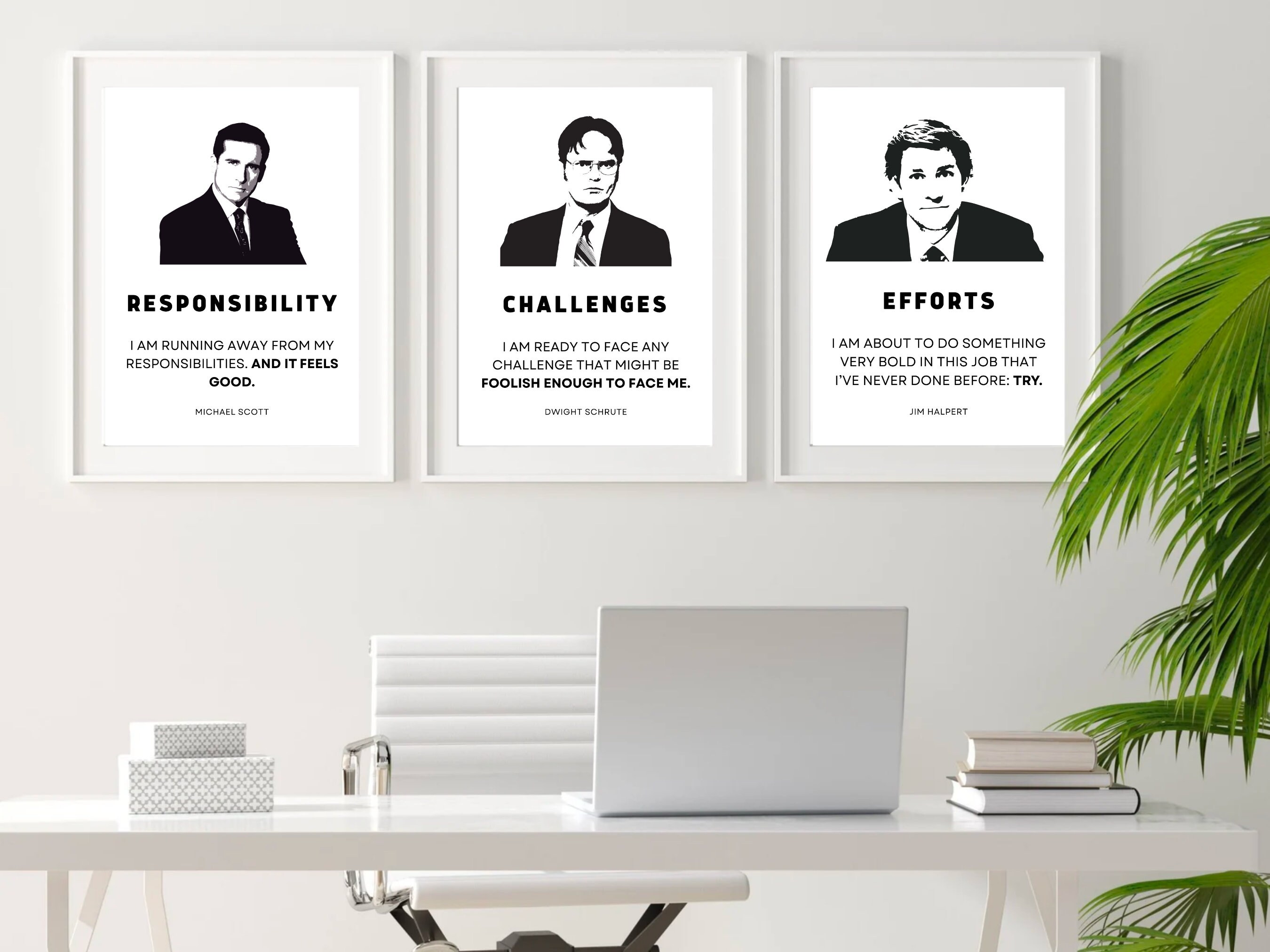 The Office TV Show Quotes Print Set 3 Piece Wall Art the - Etsy Canada