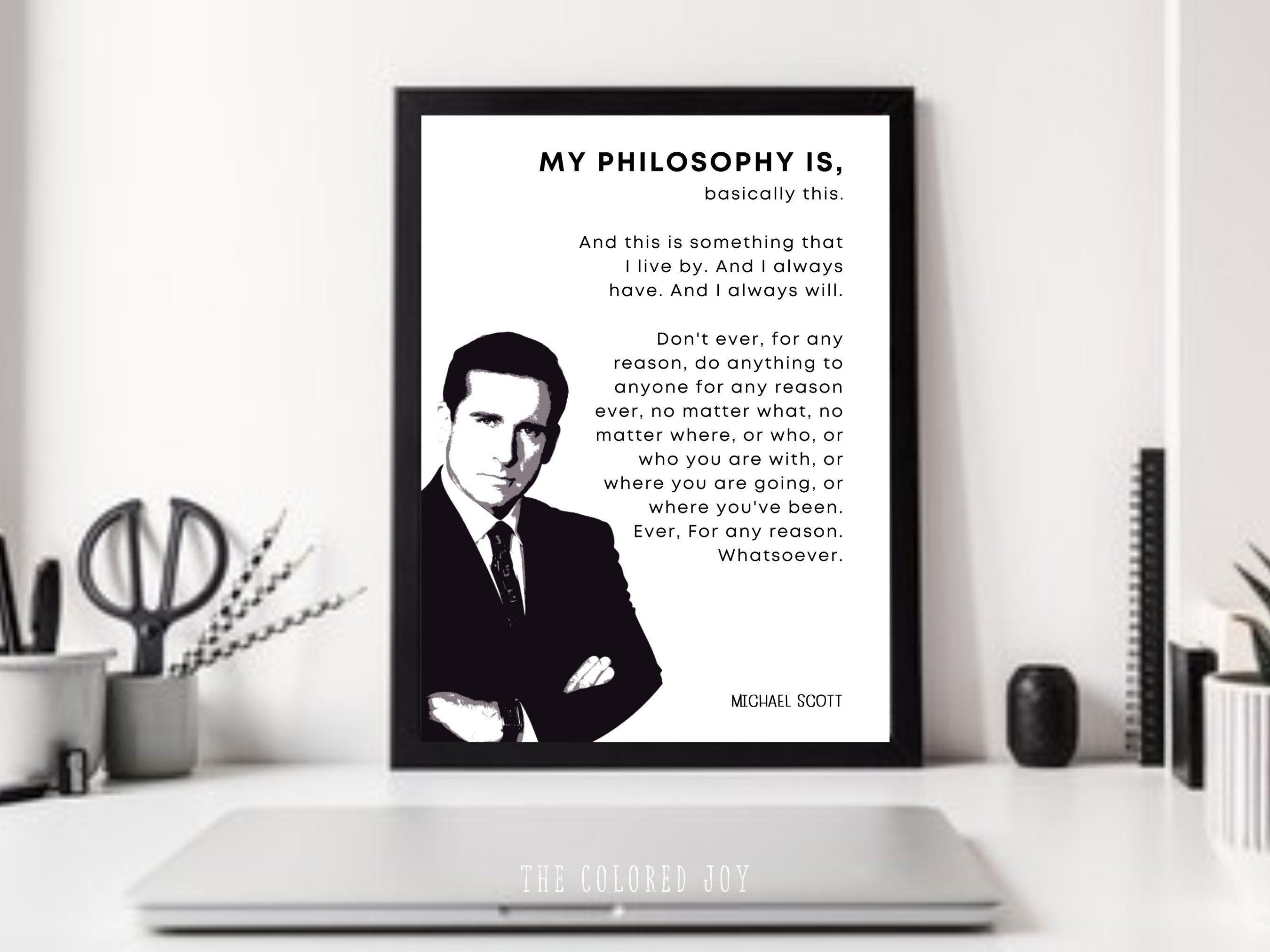 Michael Scott Philosophy Quote Poster - the Office TV Show (digital ...