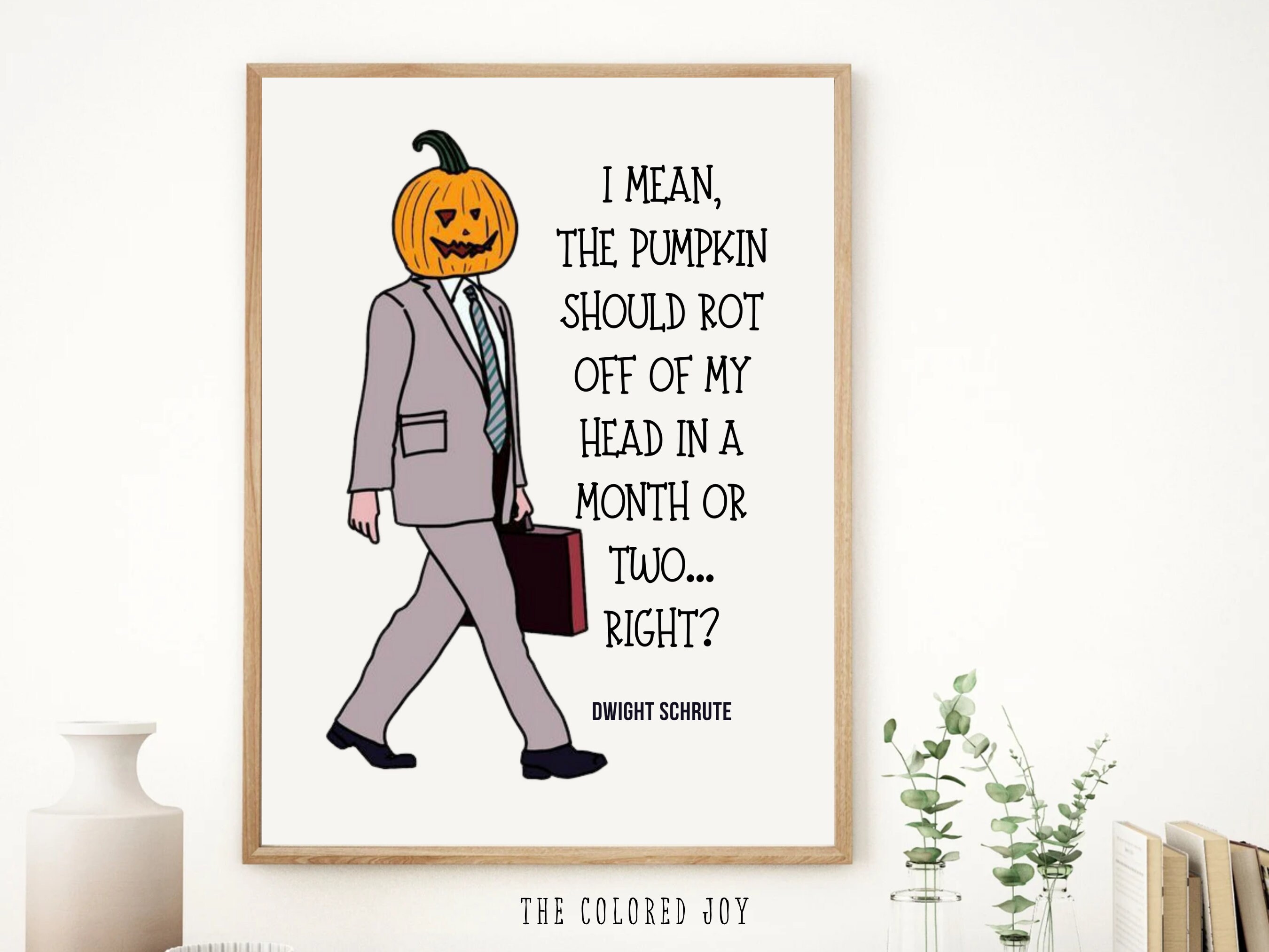 Dwight Schrute Pumpkin Head Print: the Office TV Show (digital Download ...