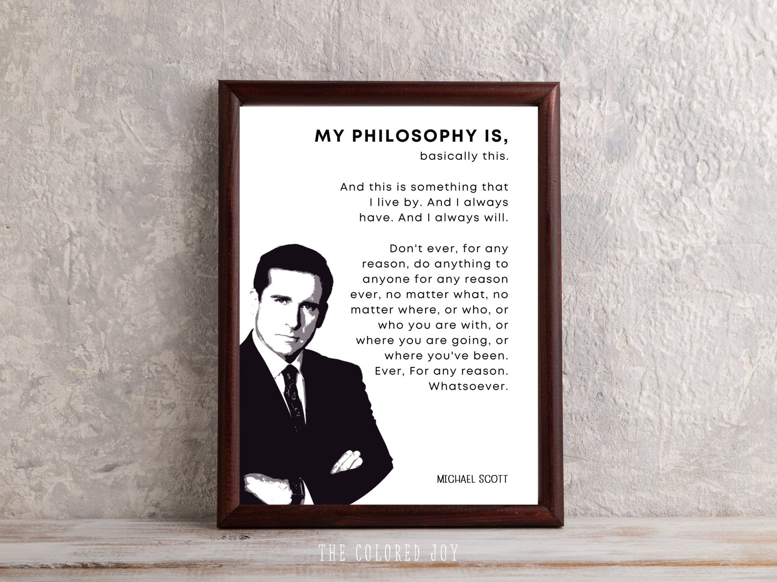 Michael Scott Philosophy Quote Poster - the Office TV Show (digital ...