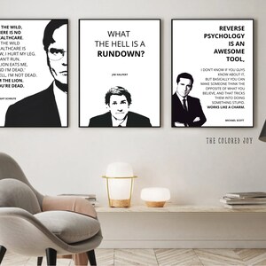 The Office TV Show Quotes Print Set: Michael Scott, Dwight Schrute ...