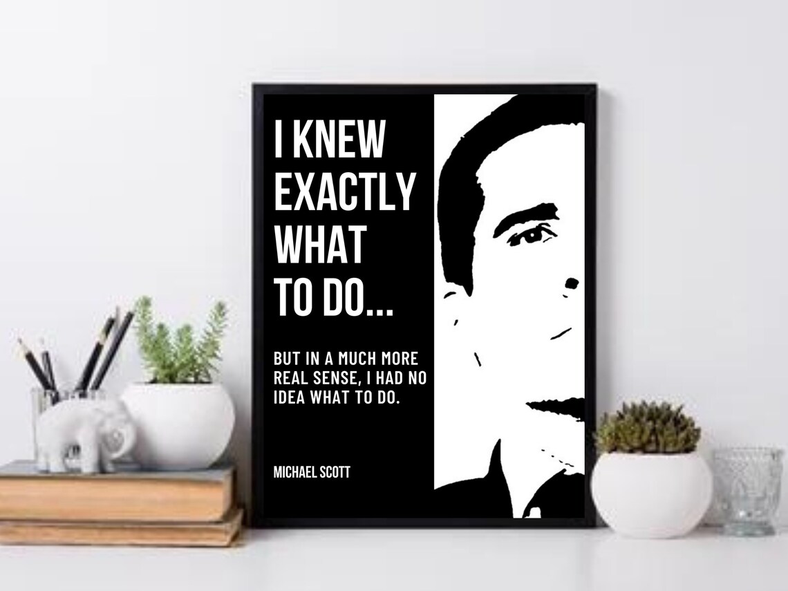 I Knew Exactly What to Do Michael Scott Quote the Office - Etsy