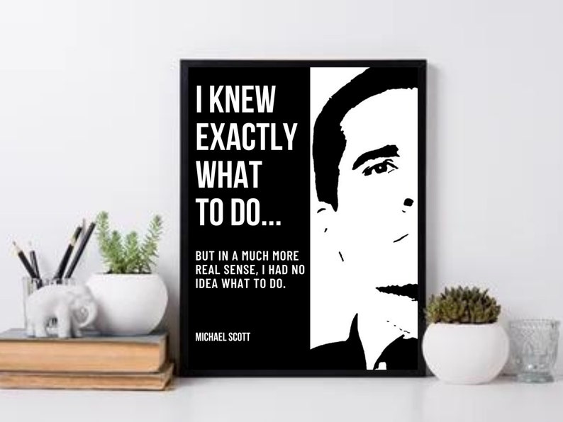 I Knew Exactly What to Do Michael Scott Quote the Office - Etsy