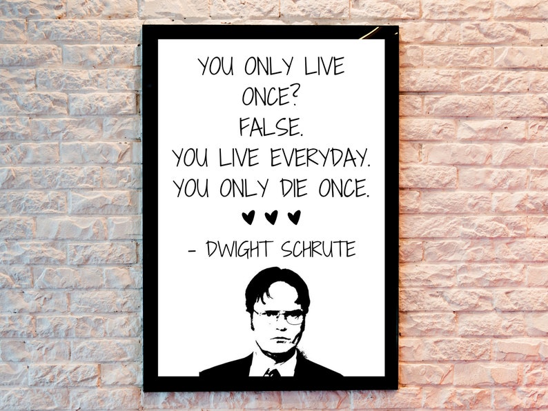 Dwight Schrute Quote Print: the Office TV Show Art (digital Download ...
