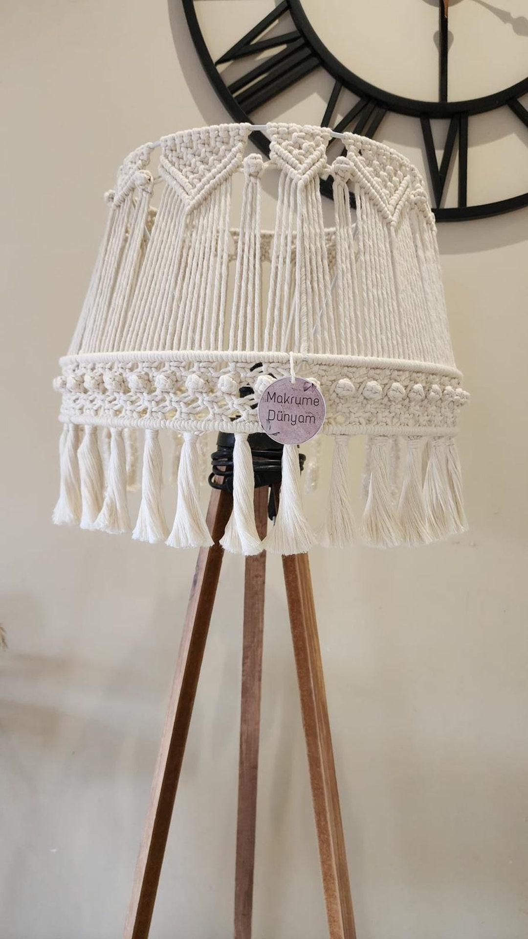 Macrame Floor Lamp, Pendant Light Boho Decor House Gift - Etsy