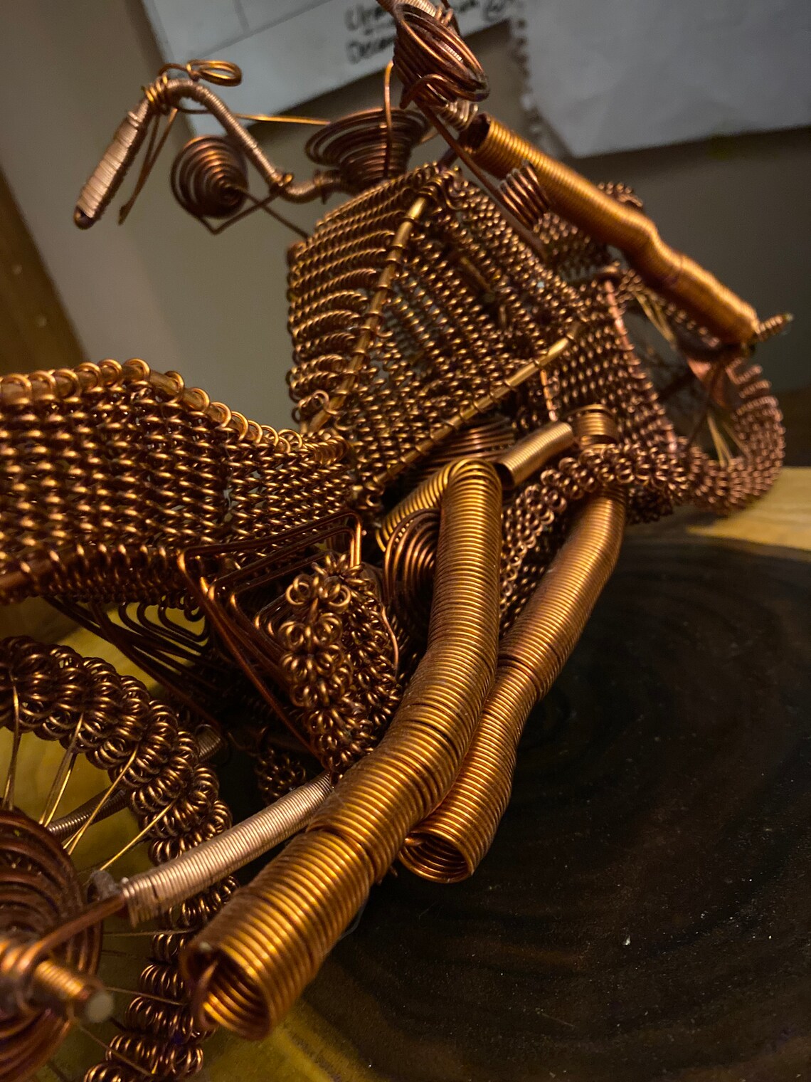 Copper Sculpture Motorcycle - Etsy