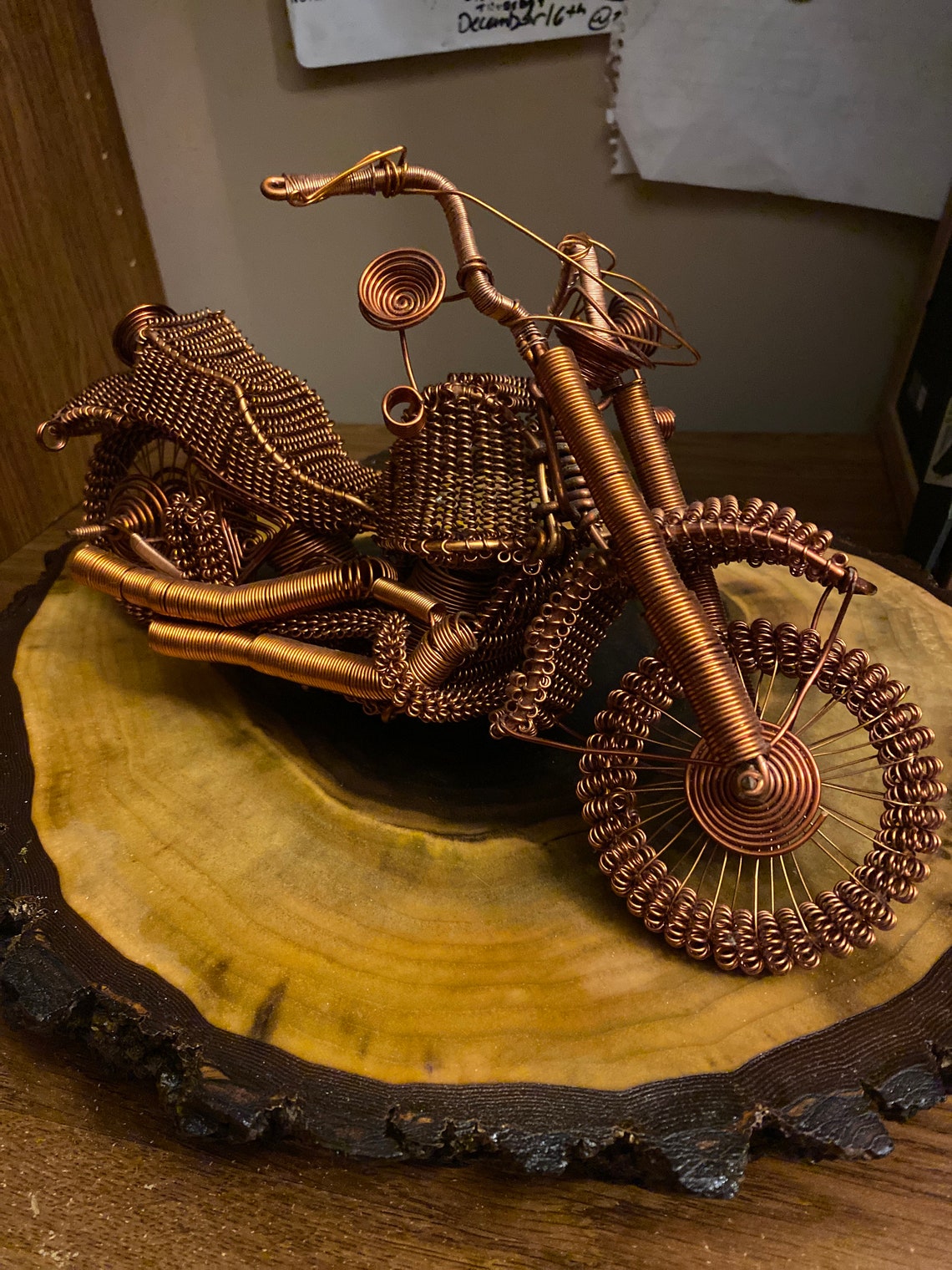 Copper Sculpture Motorcycle - Etsy